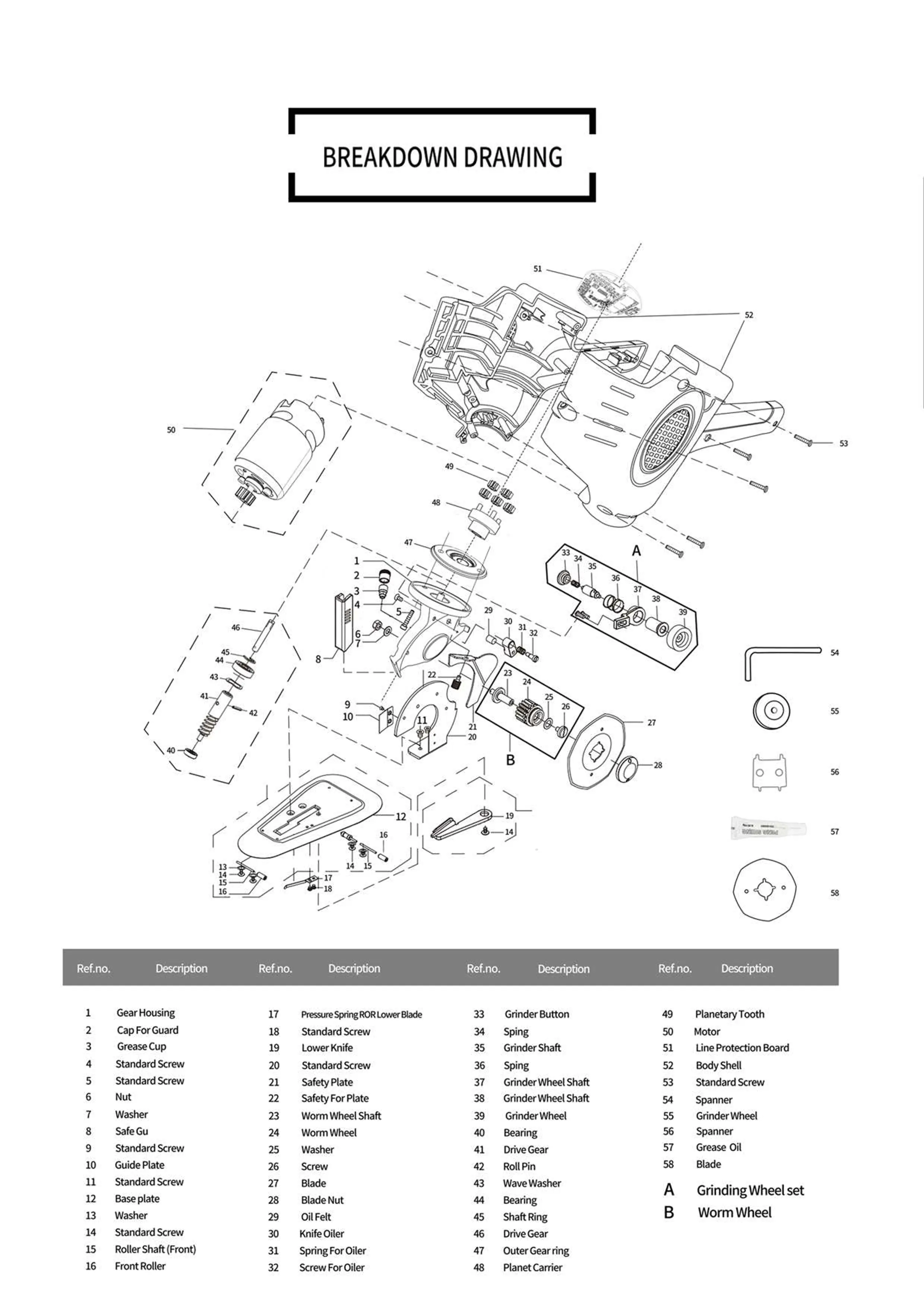 RAPIDCUT CB-125 Rotary Cutter Spare Parts | Genuine Replacements ...